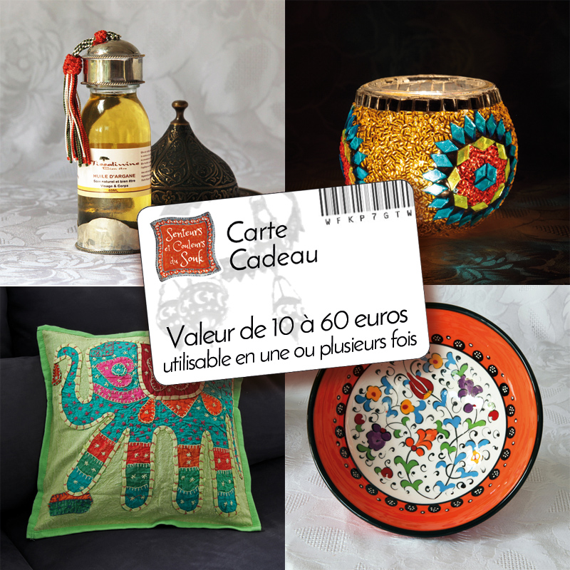 Carte cadeau, une idée originale ! - Le blog Senteurs et Couleurs du Souk